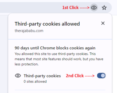 How to enable Third-Party Cookies on your browsers? - Raja Babu | IIT Kanpur